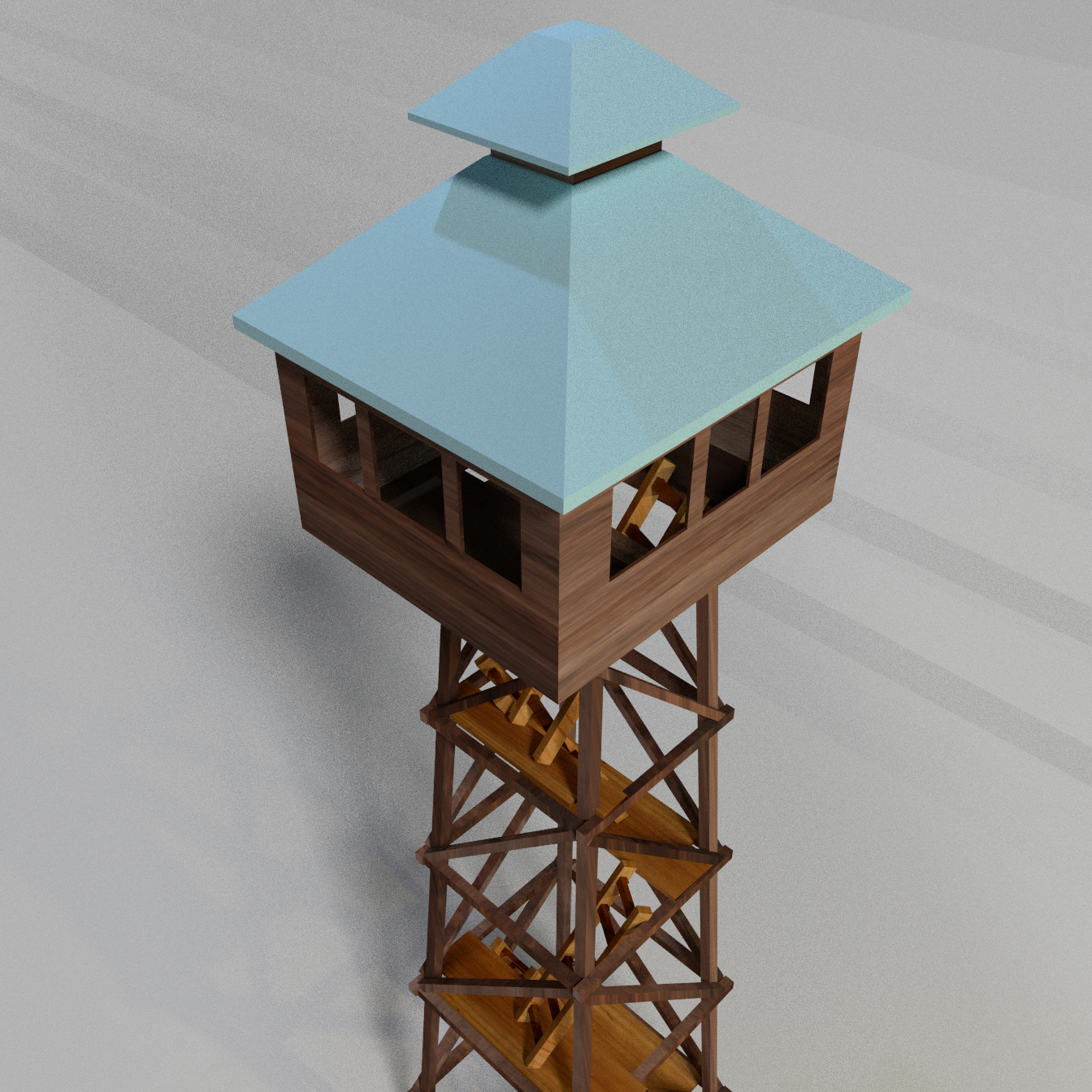 3D wooden watchtower model - TurboSquid 1461977