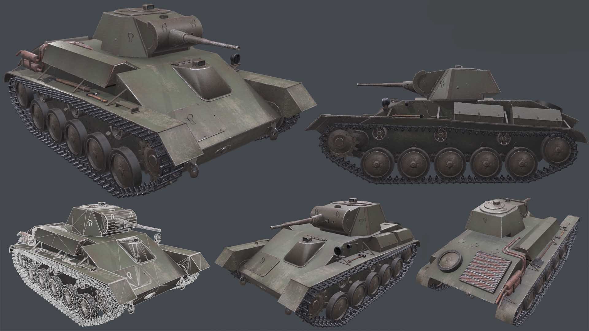 3D ussr tank t-70 model - TurboSquid 1462487