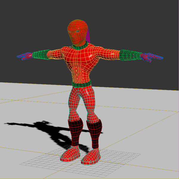 3D model red ninja fighter super hero - TurboSquid 1462443