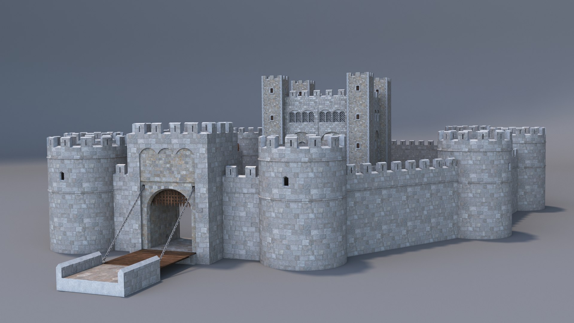 Medieval castle 3D model - TurboSquid 1462731