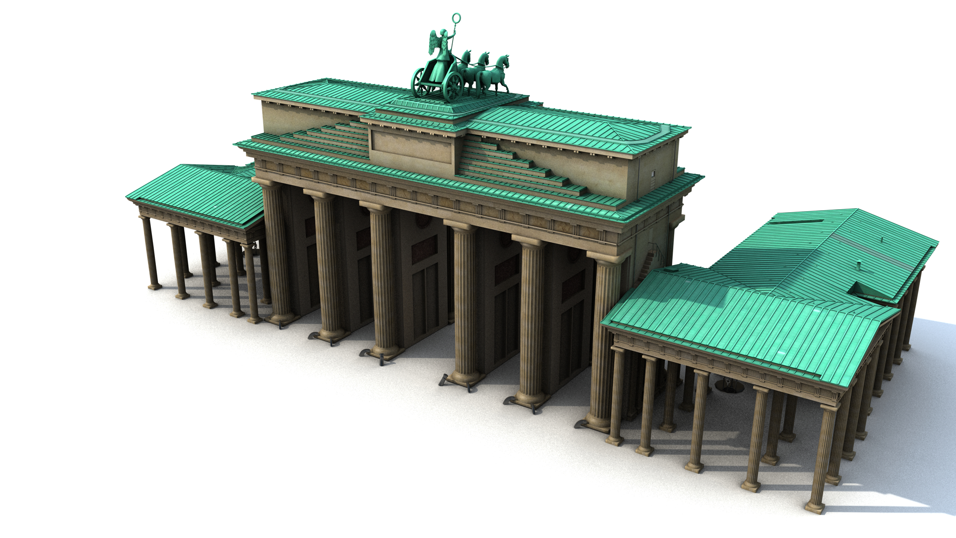 Brandenburg gate 1989 model - TurboSquid 1462668