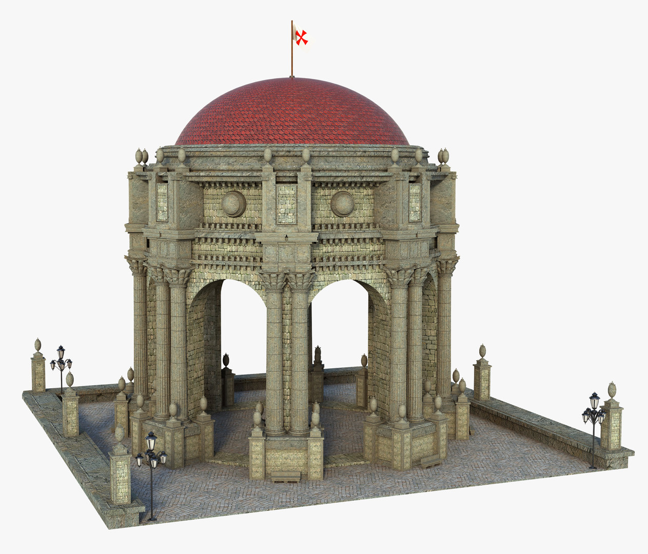 3D classic dome model - TurboSquid 1462703
