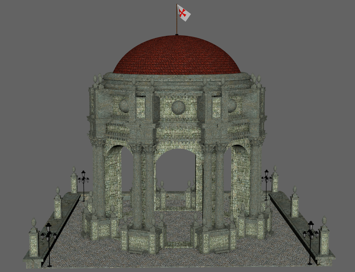 3D classic dome model - TurboSquid 1462703