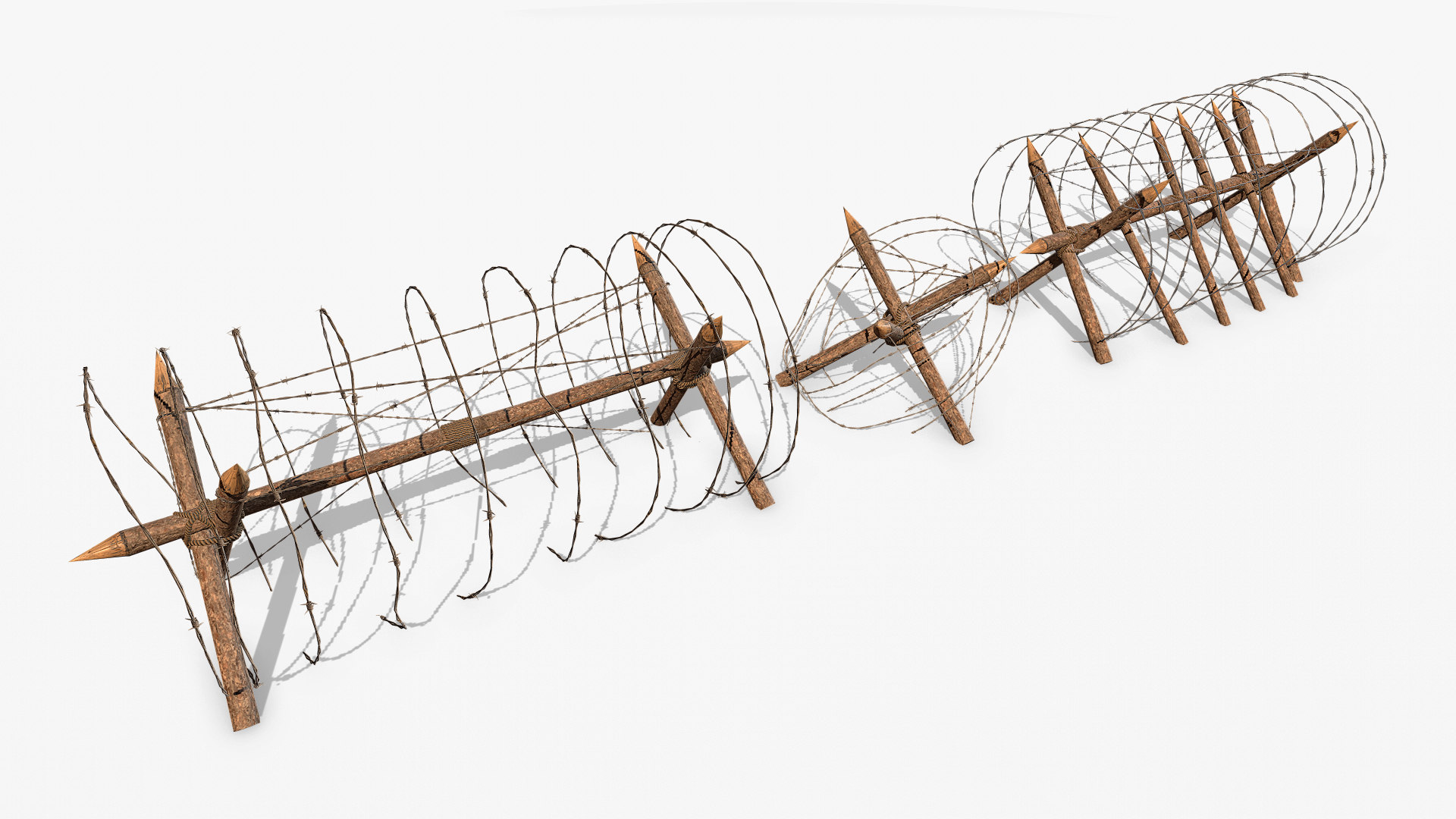 3D barbed wire obstacle pbr - TurboSquid 1462975