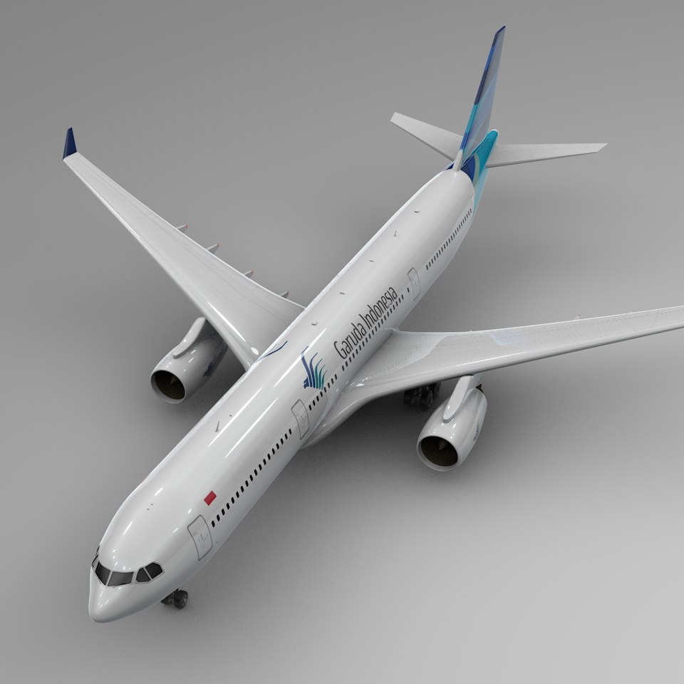3D model airbus a330-300 garuda indonesia - TurboSquid 1463178