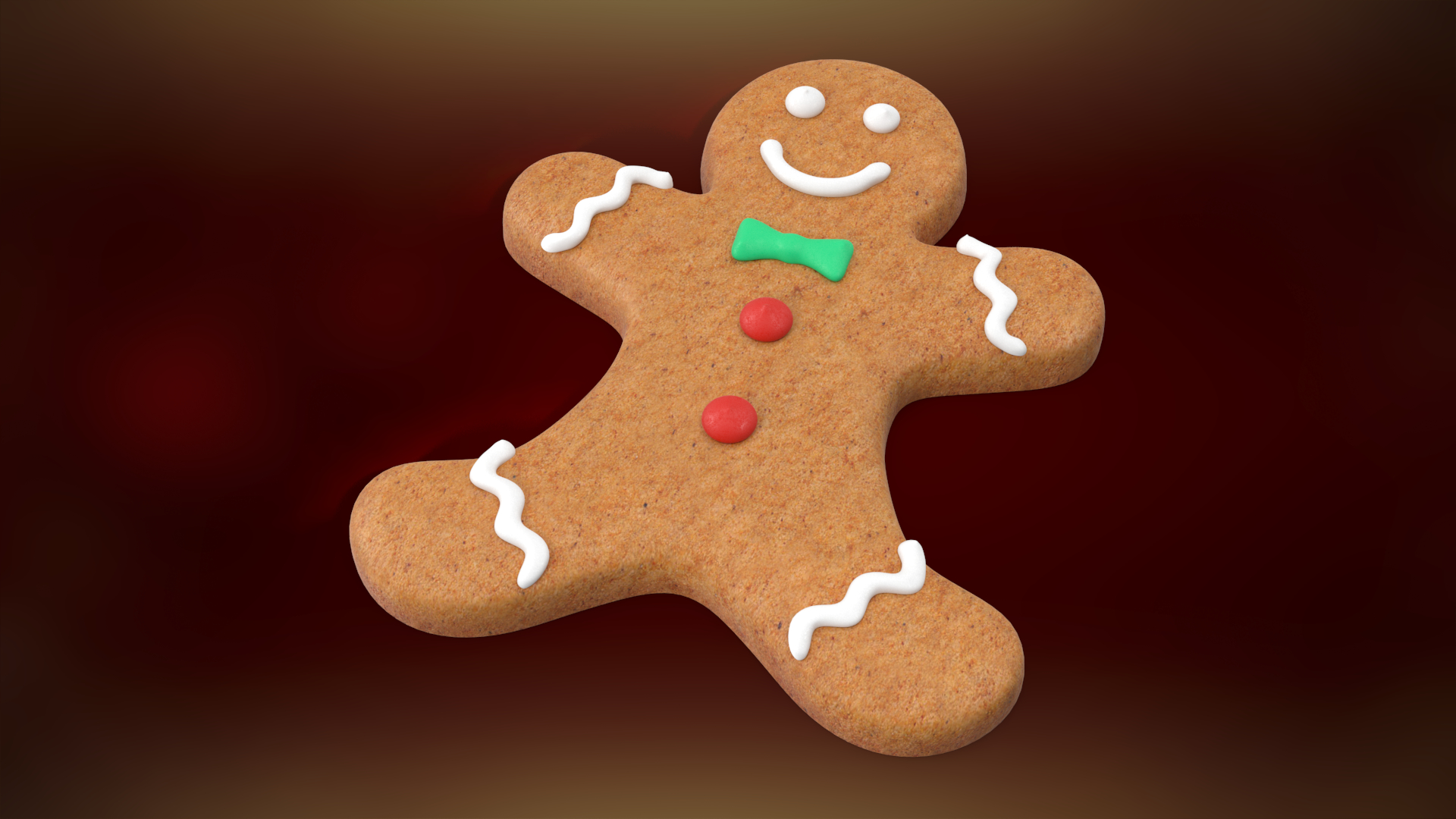 Christmas gingerbread man cookie 3D model - TurboSquid 1463718