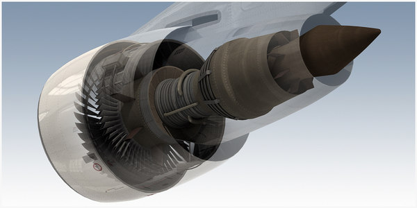 3D commercial aircraft engine - TurboSquid 1463827