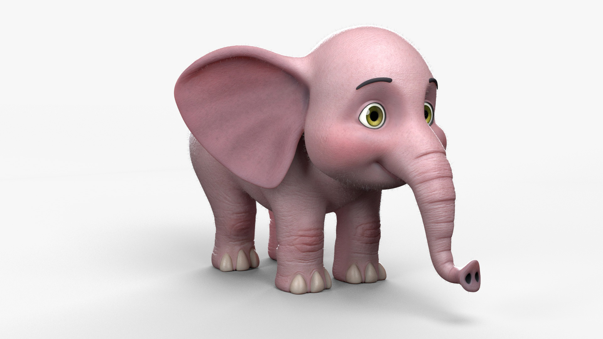 Stylized cartoon elephant 3D model - TurboSquid 1463918