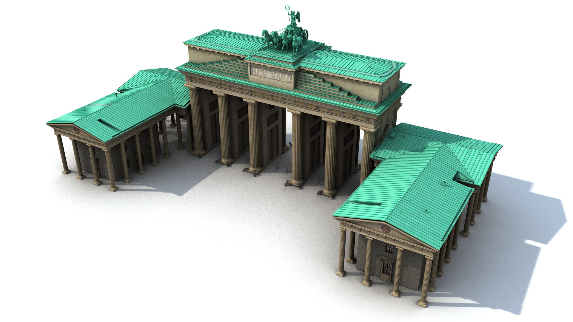 Brandenburg gate 1989 model - TurboSquid 1462668