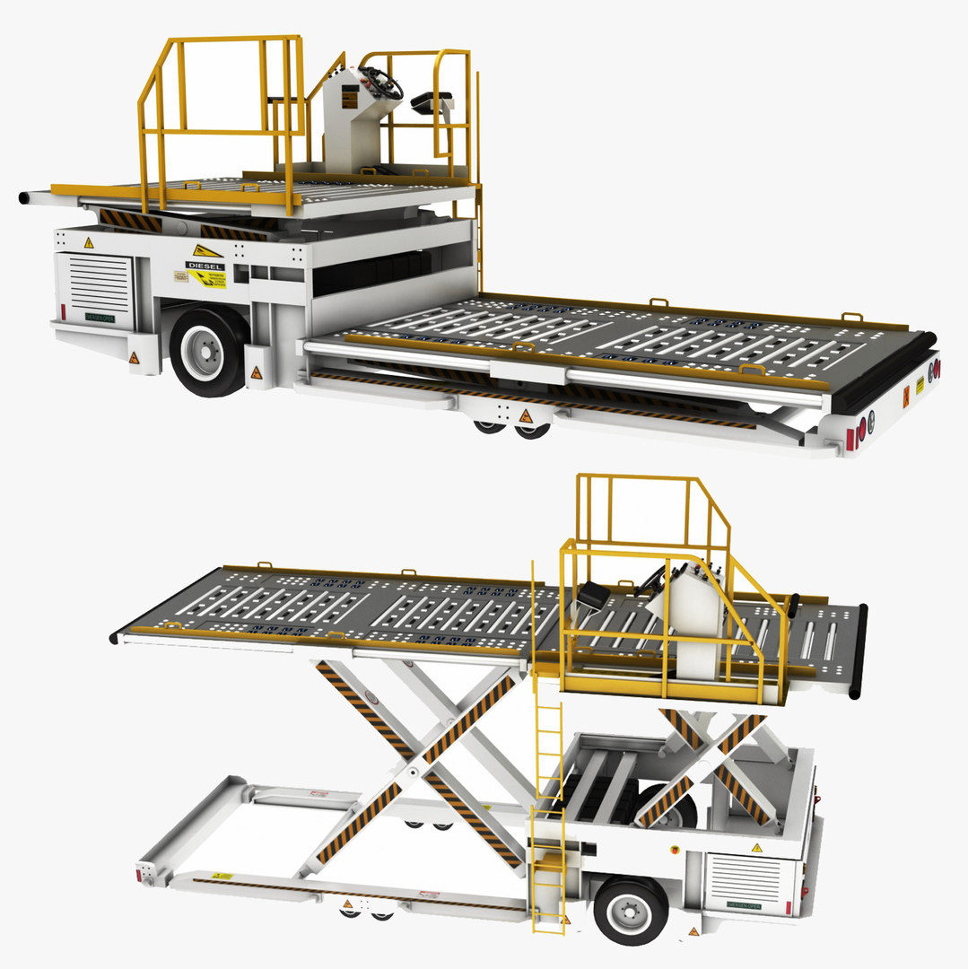 Airport baggage loader device model - TurboSquid 1464202