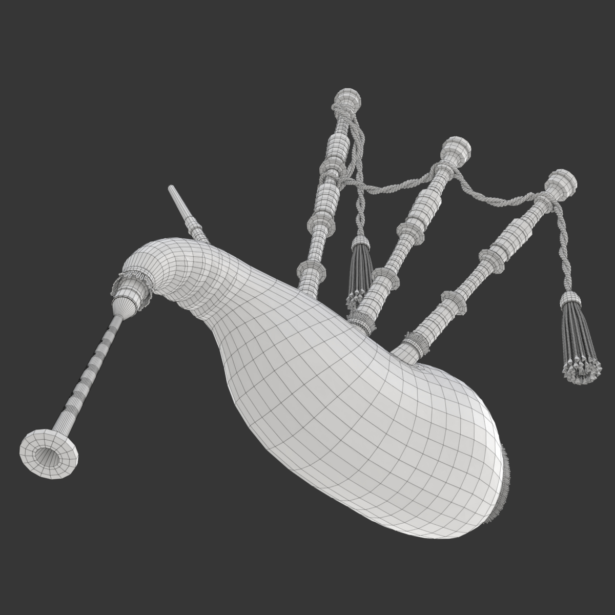 Bagpipe bag pipe 3D - TurboSquid 1464307