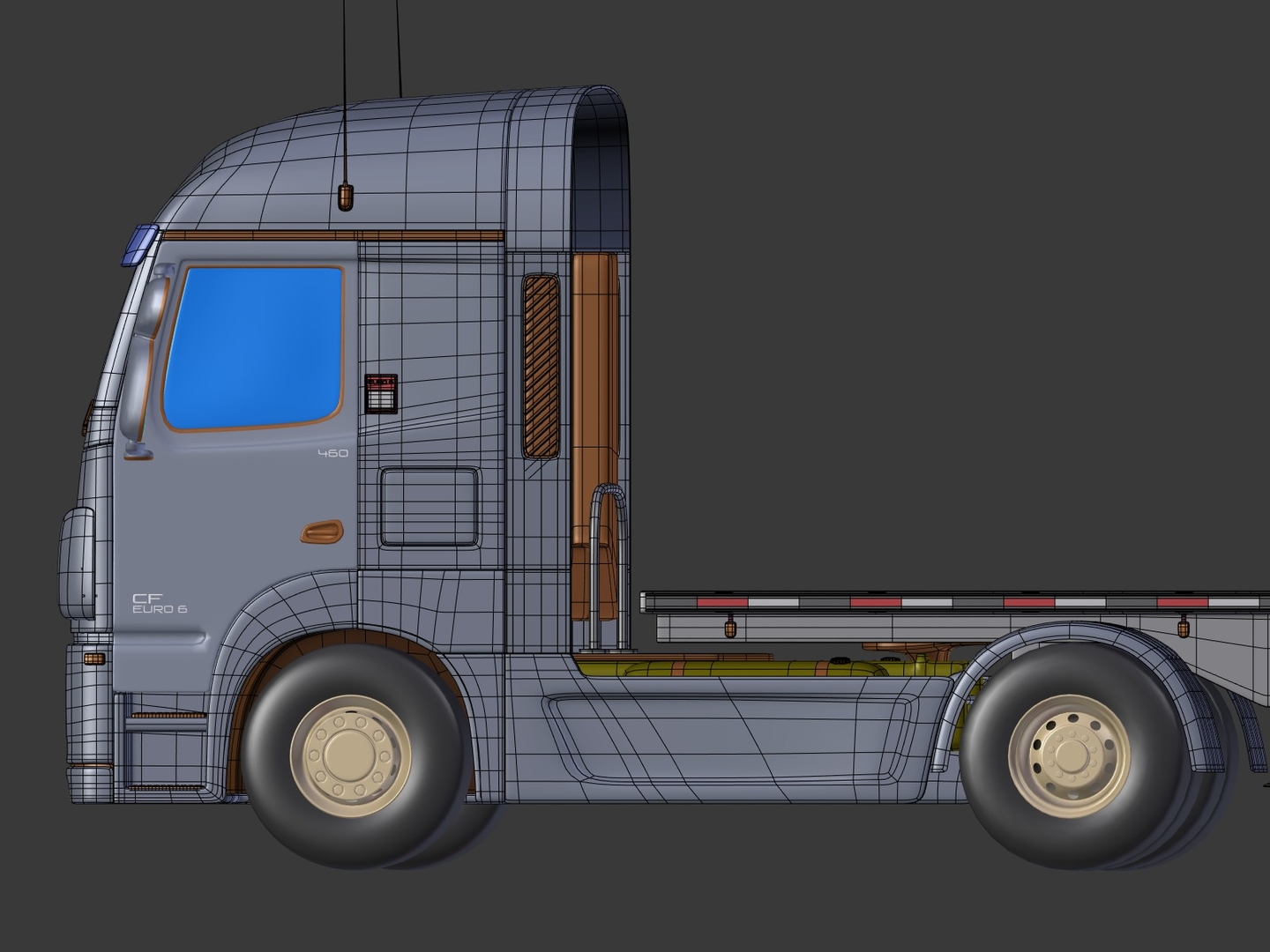 flat bed flatbed 3d obj