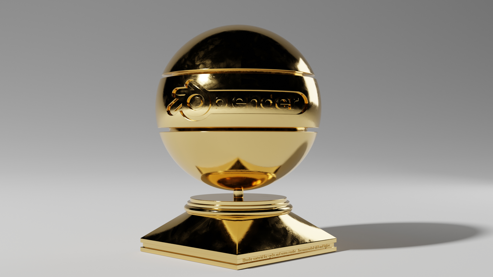 Materials Gold material blender