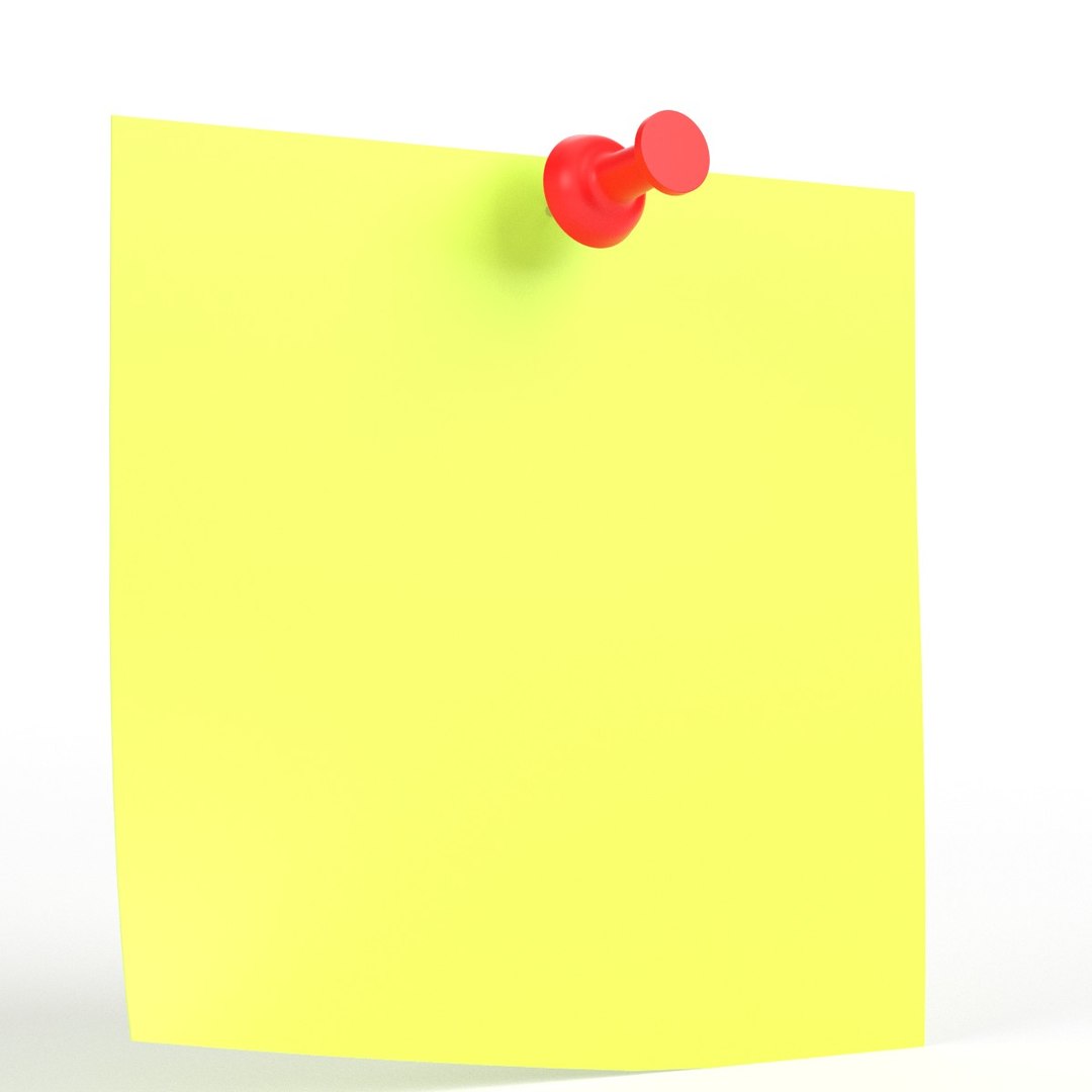 Memo note 3D model - TurboSquid 1464781