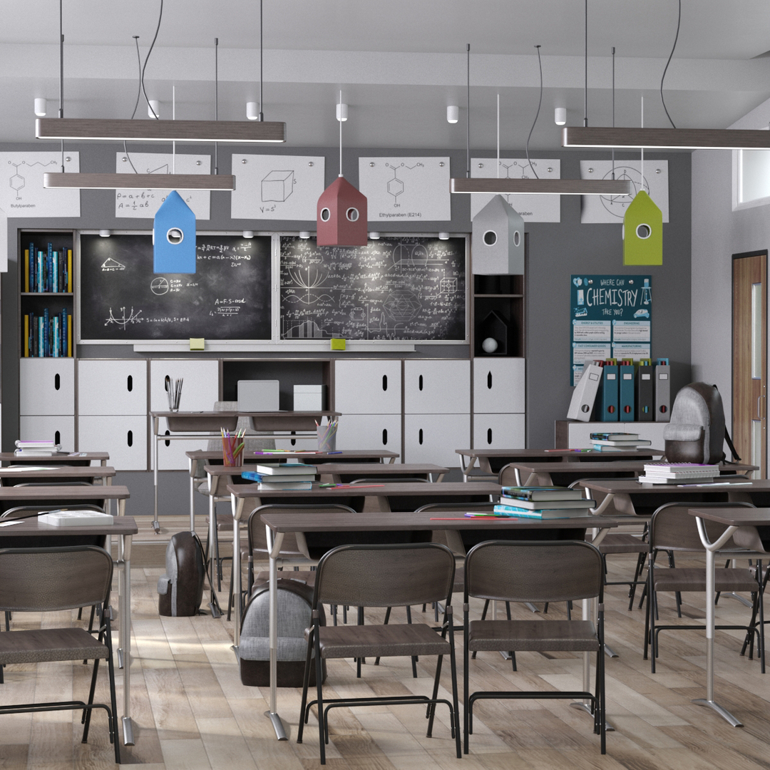 3D classroom school model - TurboSquid 1464834