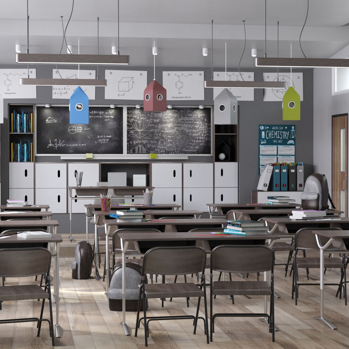 3D classroom school model - TurboSquid 1464834