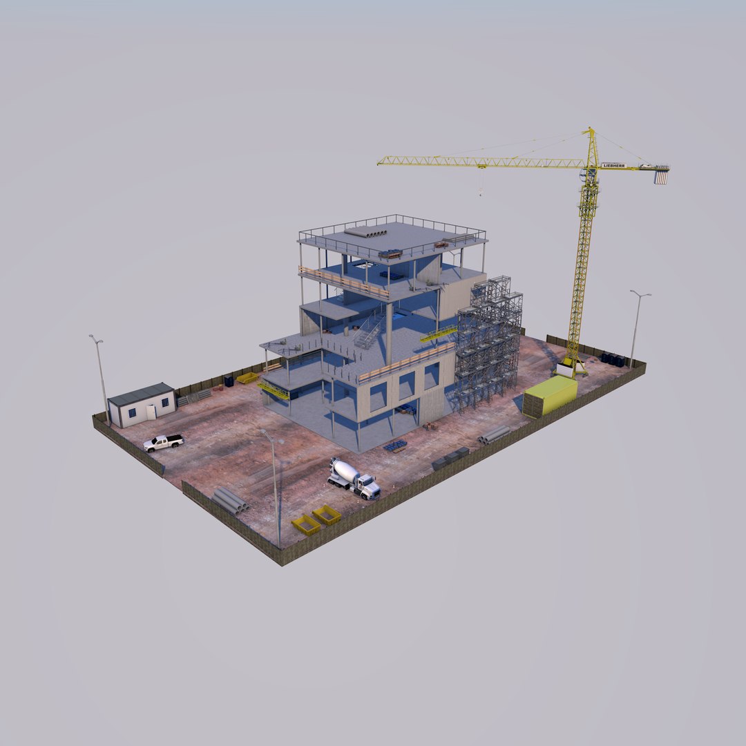 Construction site 3D model - TurboSquid 1464820