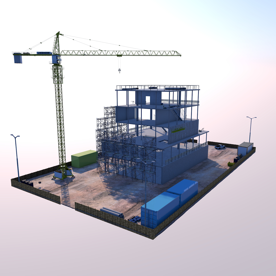 Construction site 3D model - TurboSquid 1464820