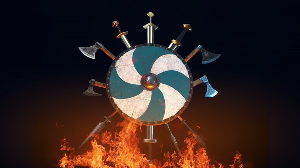 gothic knight shield 3d model