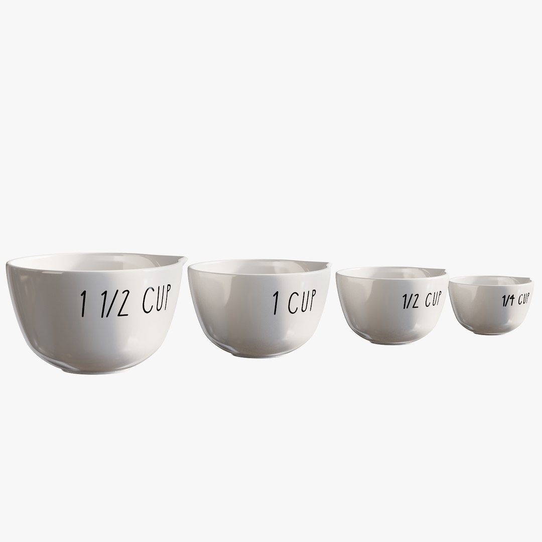 Realistic measuring cups 3D - TurboSquid 1465016