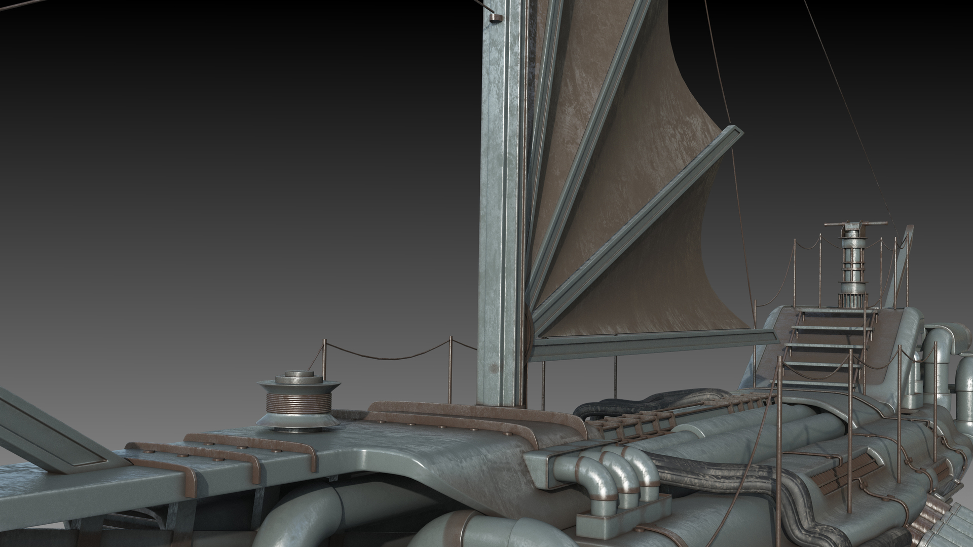 Dystopian ship 3D model - TurboSquid 1465160