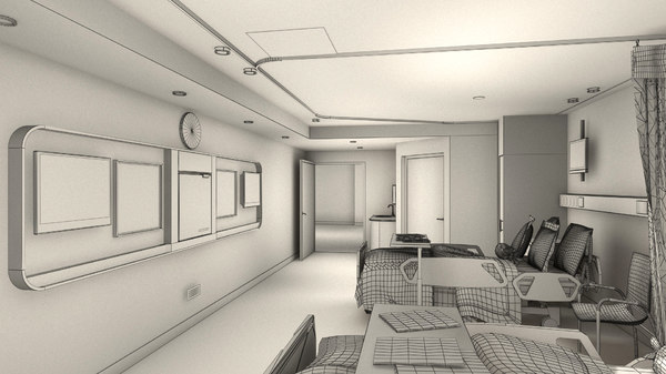 3d model hospital room