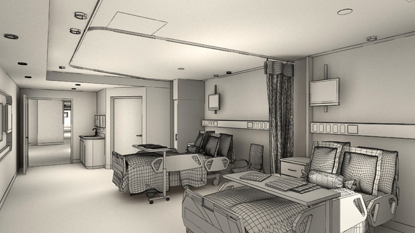 3d model hospital room