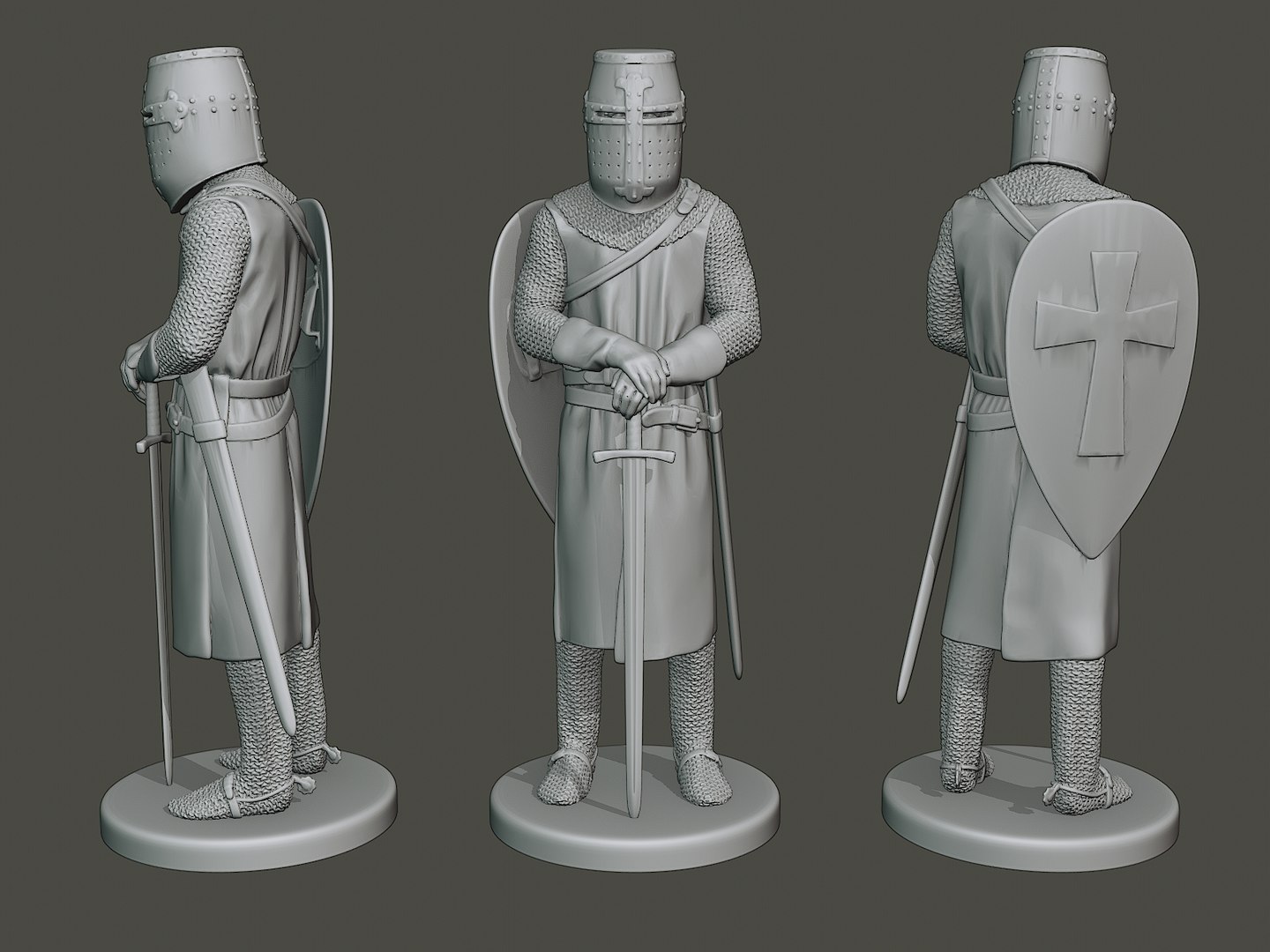 3D knight templar stand t1 - TurboSquid 1465190