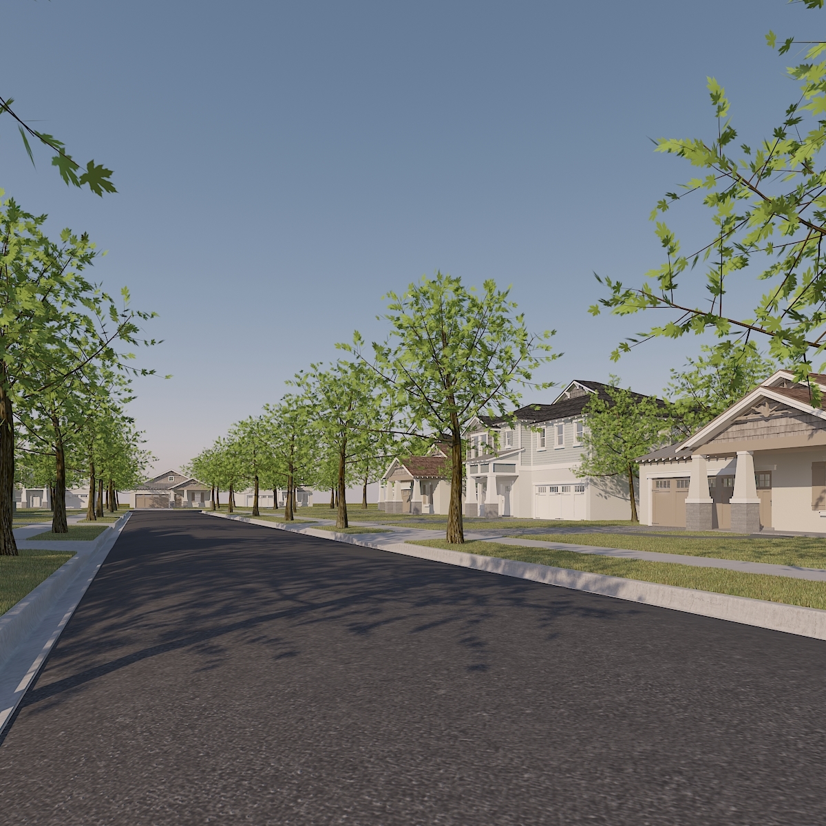 Street view neighborhood model - TurboSquid 1405462