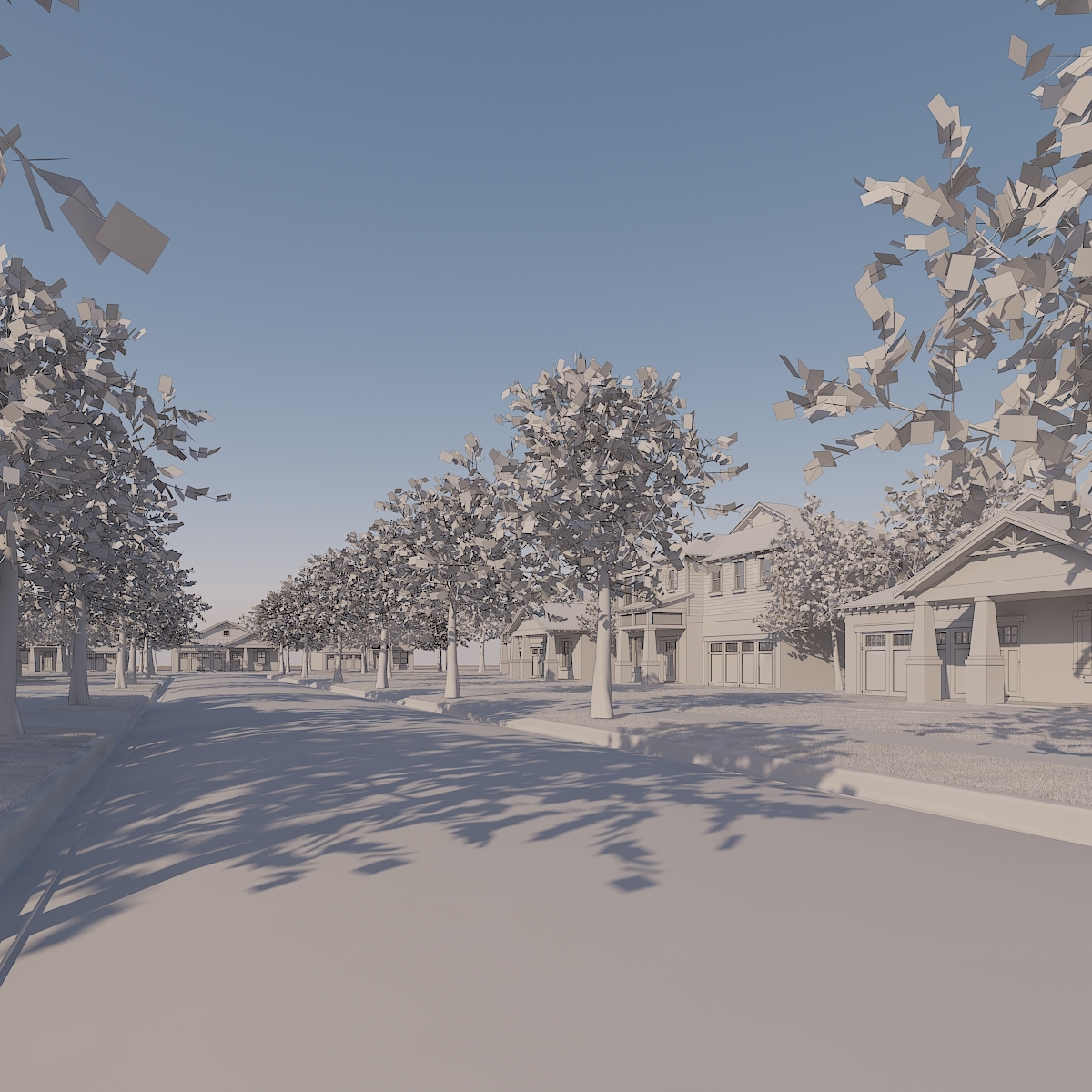 Street view neighborhood model - TurboSquid 1405462