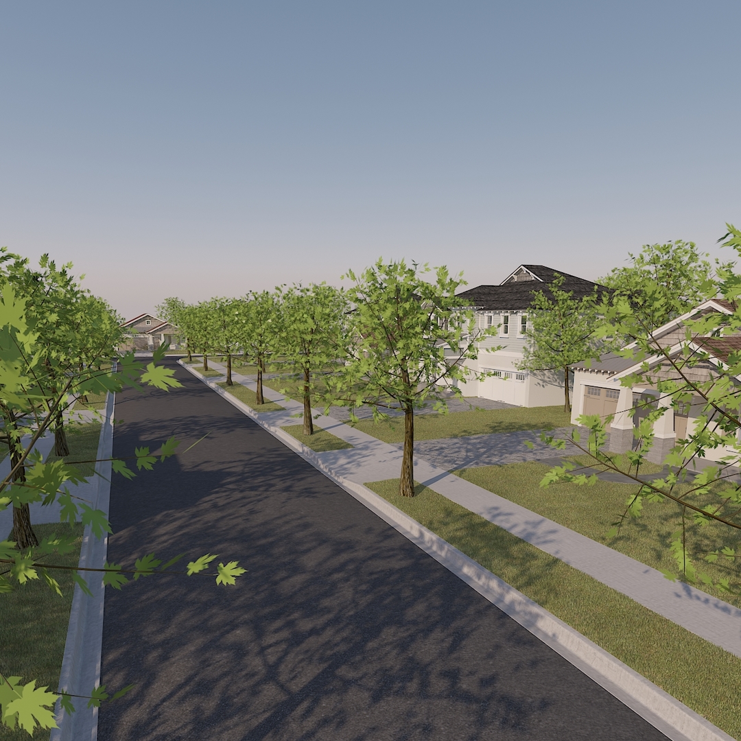 Street view neighborhood model - TurboSquid 1405462