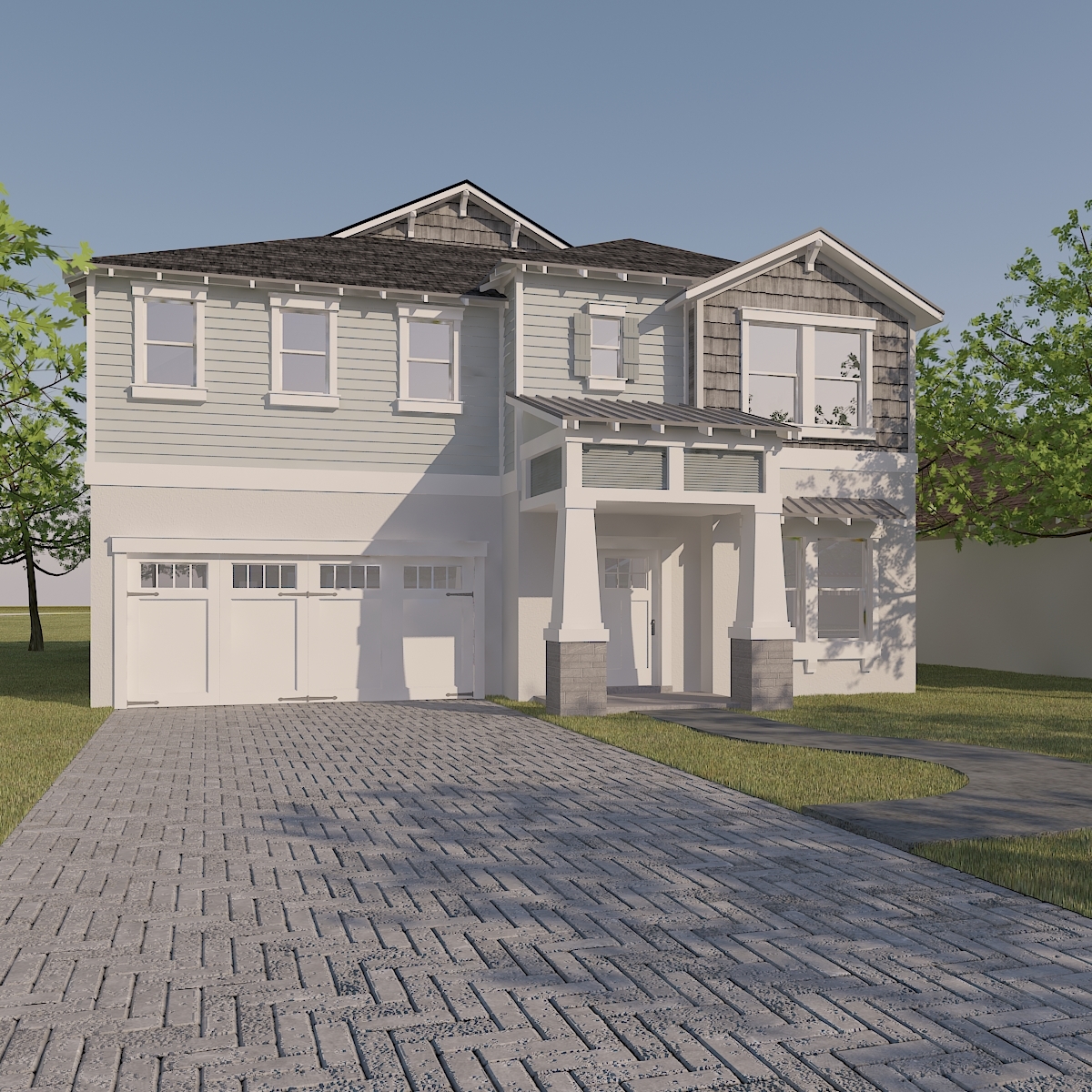 Street view neighborhood model - TurboSquid 1405462