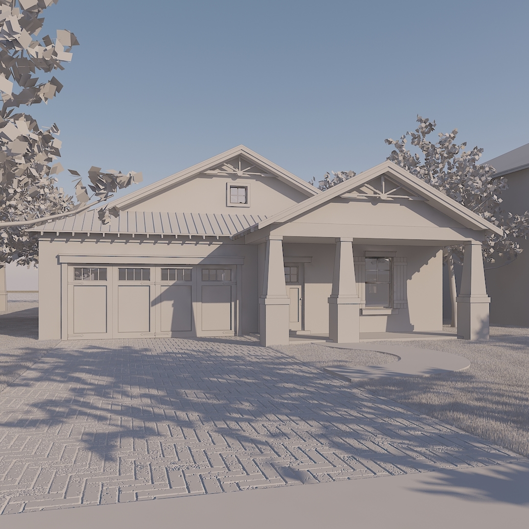 Street view neighborhood model - TurboSquid 1405462