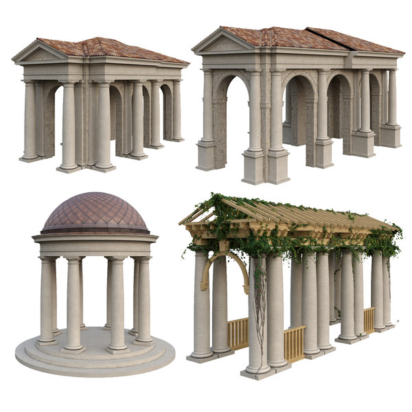 Tuscan order columns 3D - TurboSquid 1465285