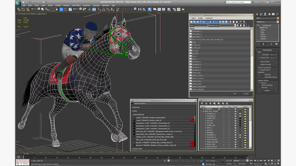 Black racing horse running 3D model - TurboSquid 1465396