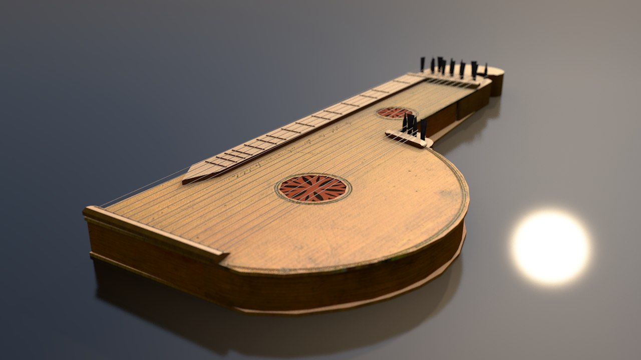 3D zither musical instrument - TurboSquid 1465298