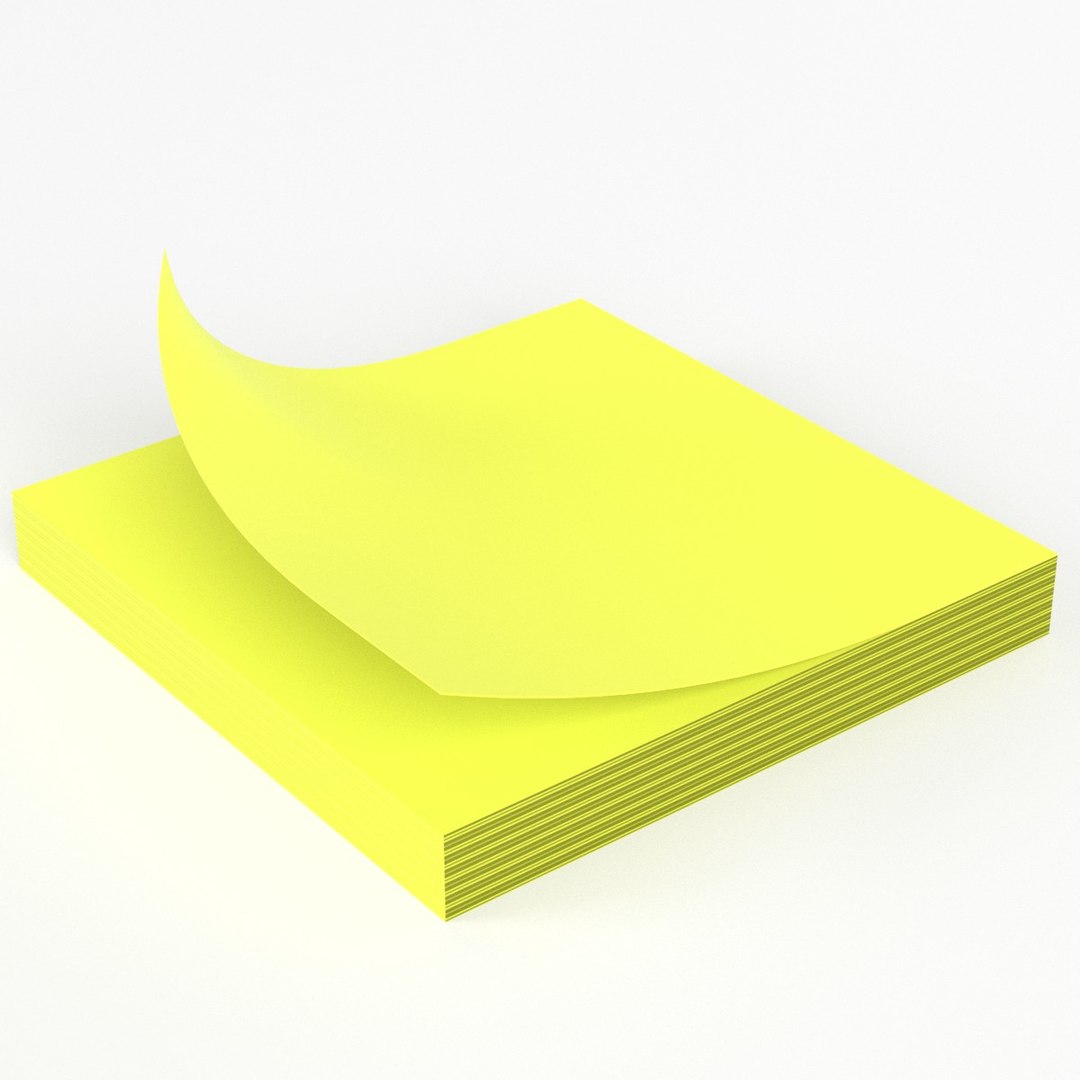 Memo note block 3D model - TurboSquid 1465529