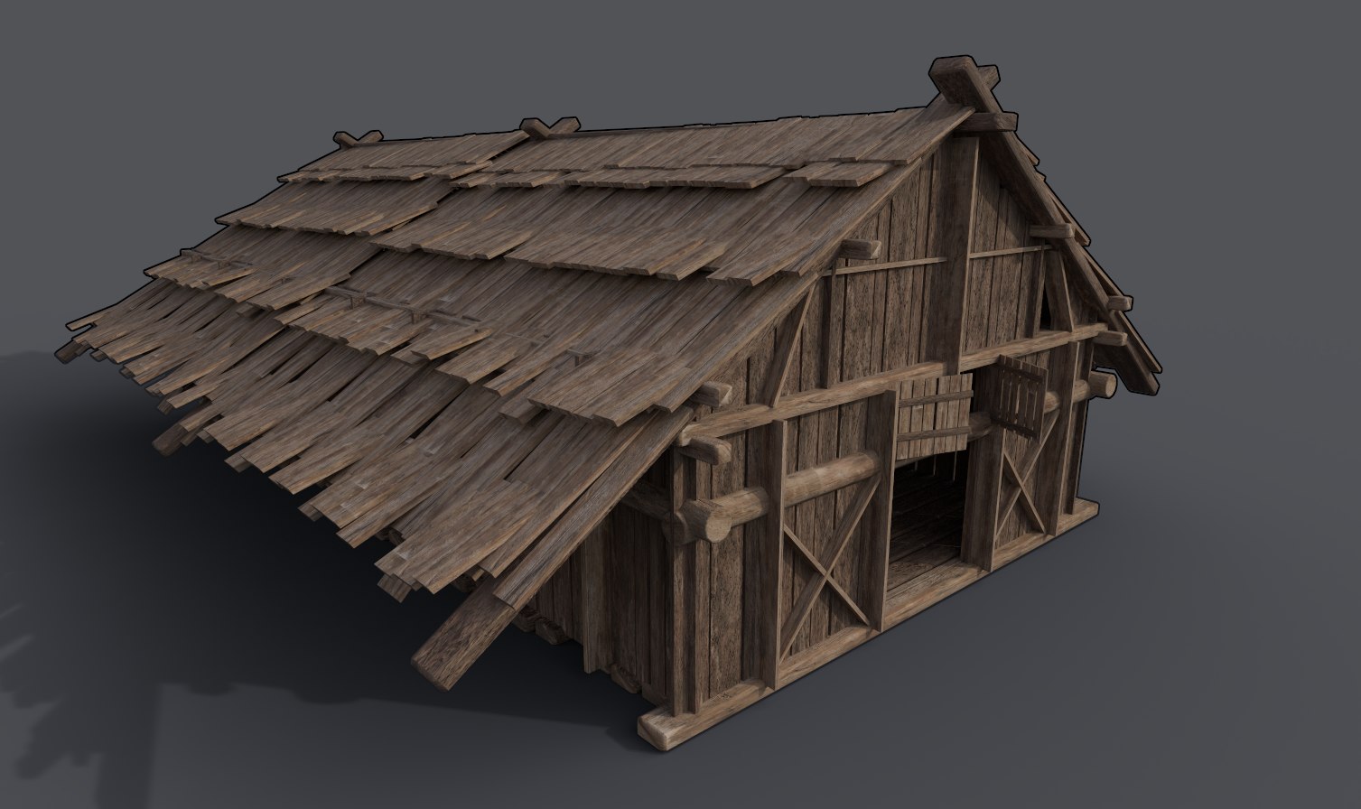 Medieval barn 3D model - TurboSquid 1465562