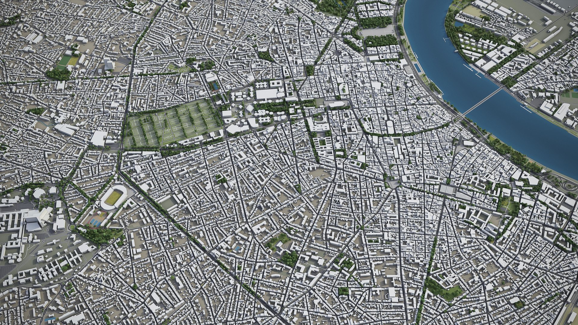 Bordeaux surrounding area - 3D model - TurboSquid 1466095