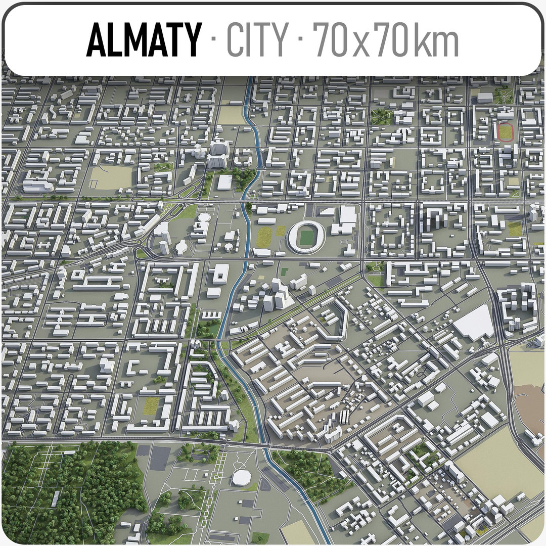 3D model almaty surrounding area - - TurboSquid 1466896