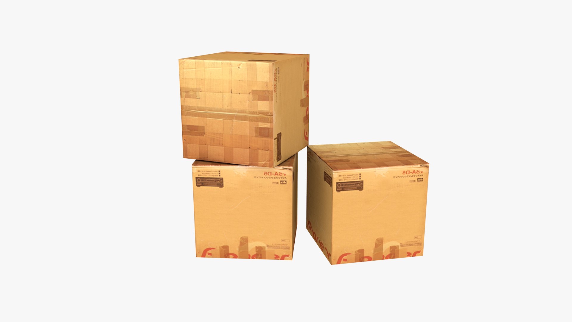 3d model cardboard box