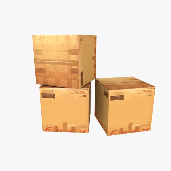 3d model cardboard box