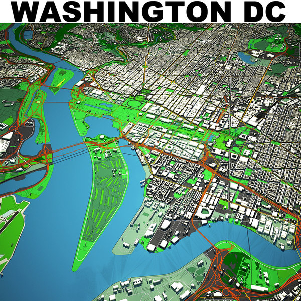 modelo 3d Paisaje urbano de Washington DC - TurboSquid 1466814