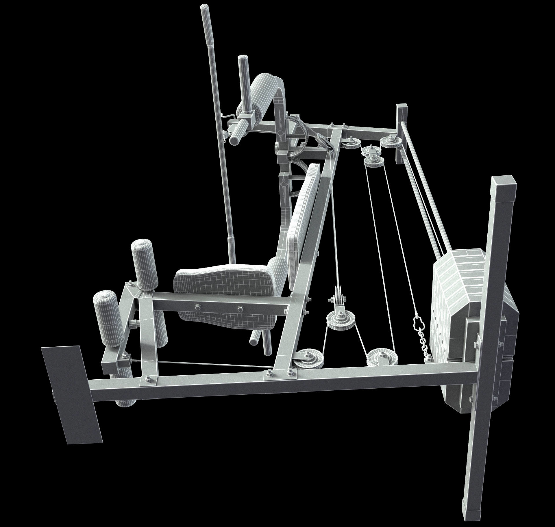 Bodybuilding station 3D model - TurboSquid 1467001