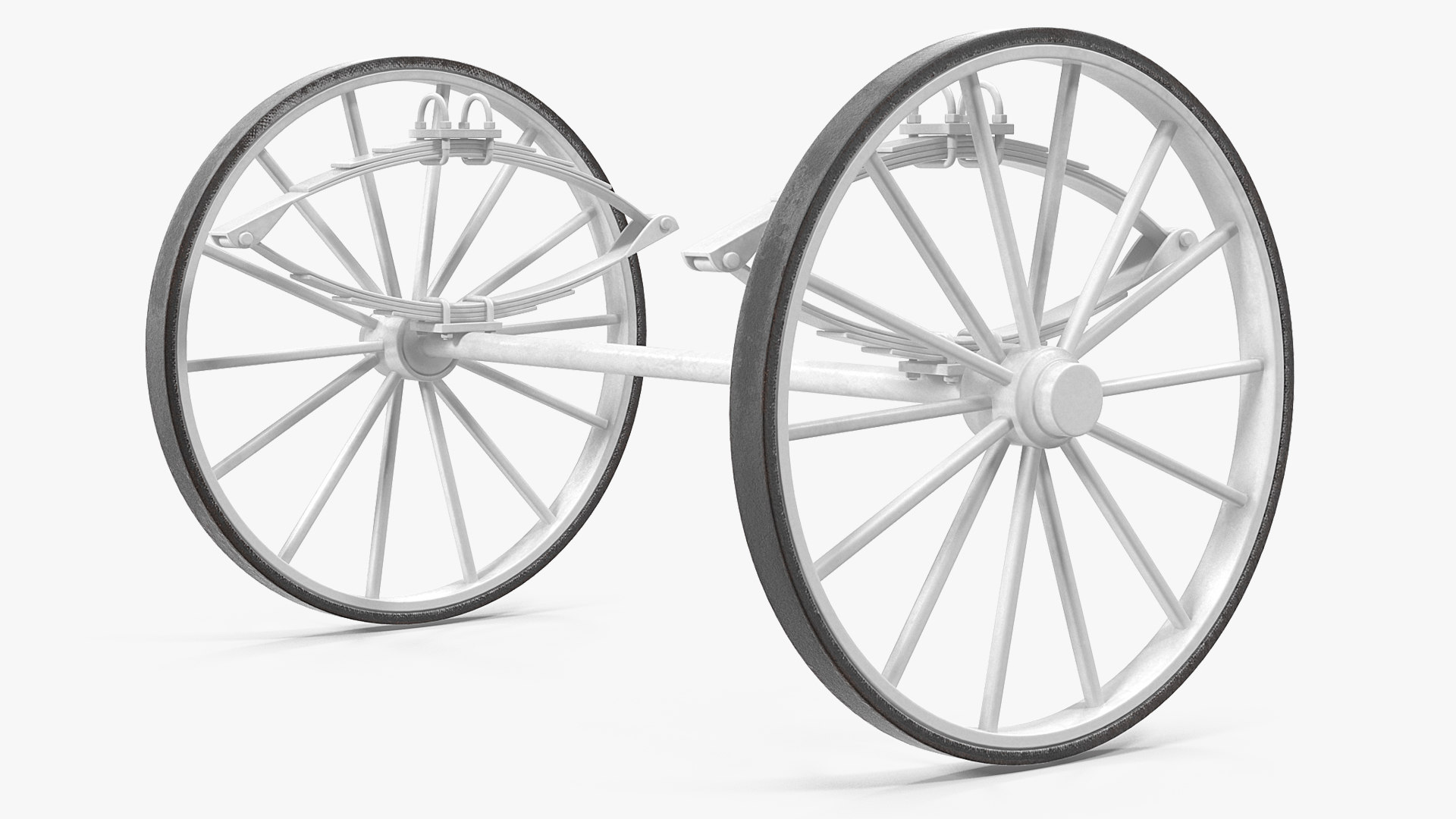 Carriage wheels springs 3D model - TurboSquid 1467098