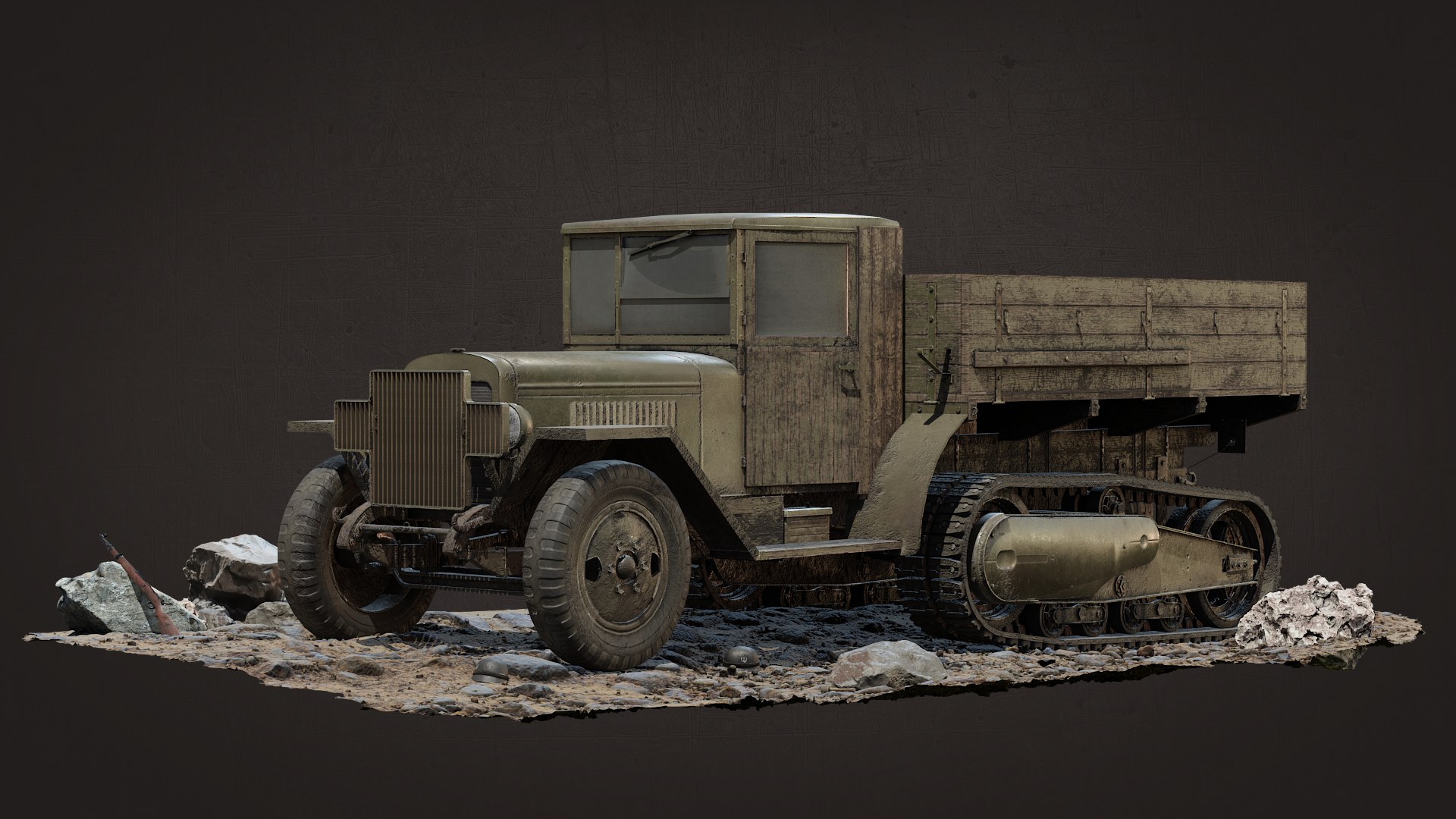 3D model soviet zis-42 gameready zis - TurboSquid 1467299