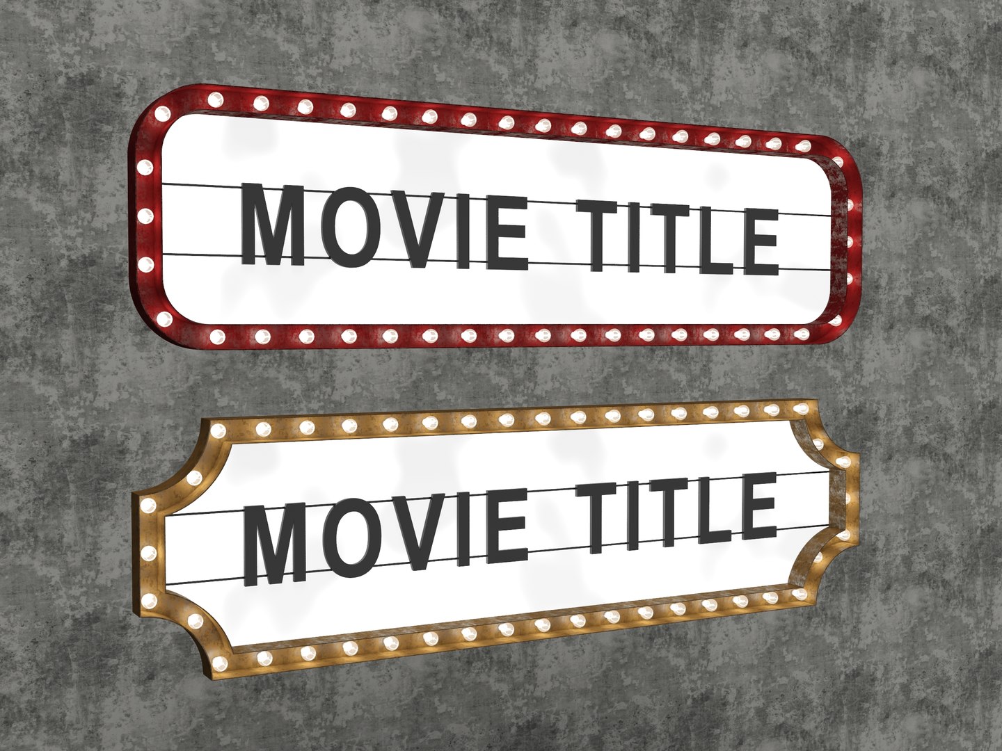Old marquee sign model - TurboSquid 1467711