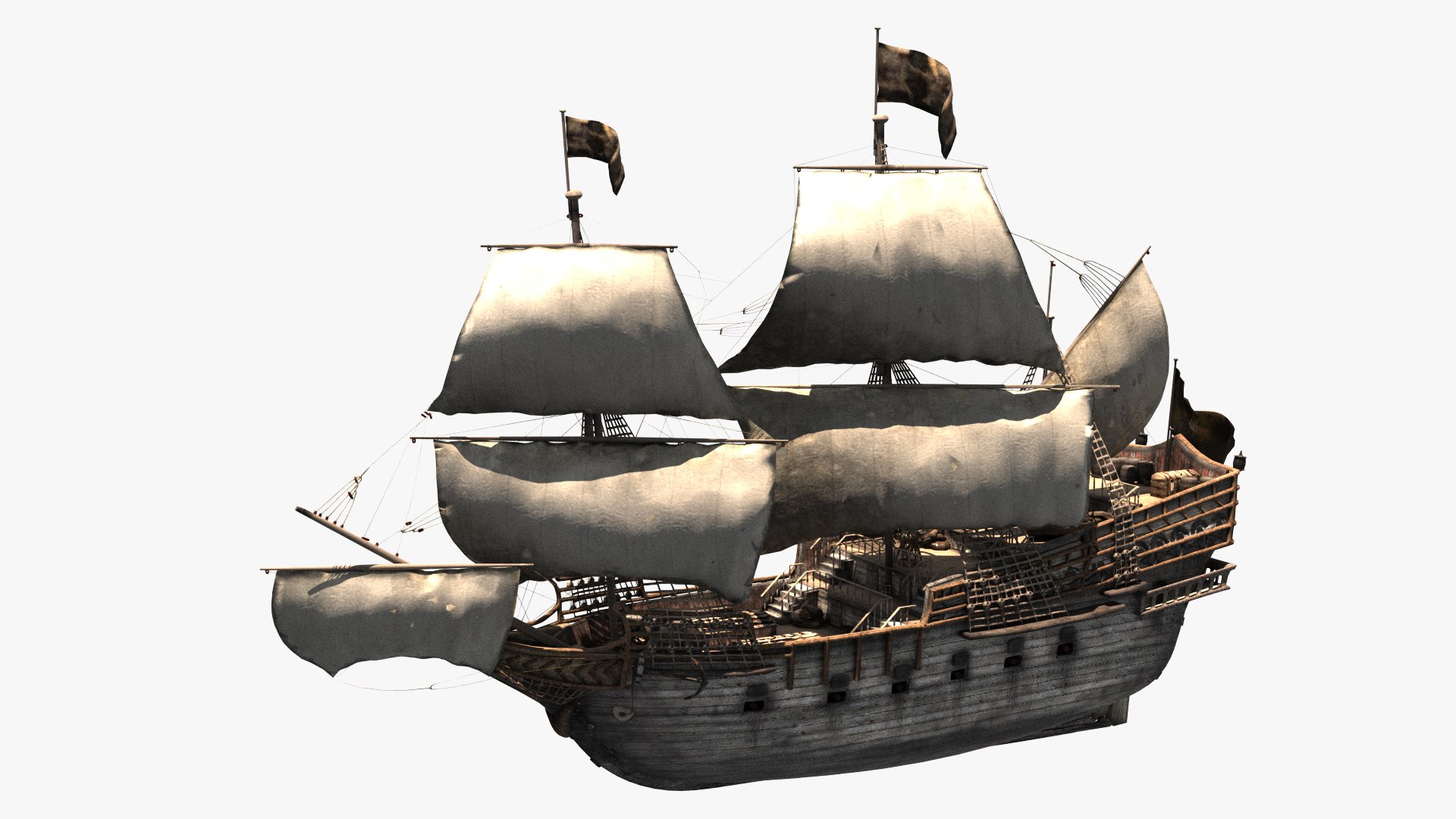 3D galleons details - TurboSquid 1466996