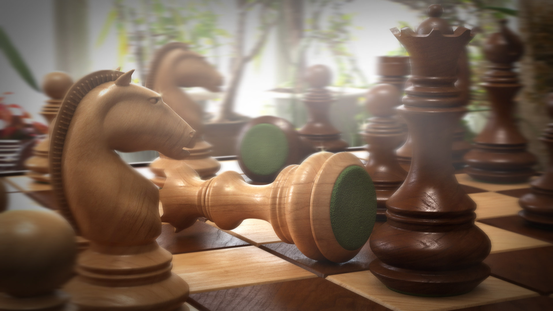 Realistic wooden chess set model - TurboSquid 1467401