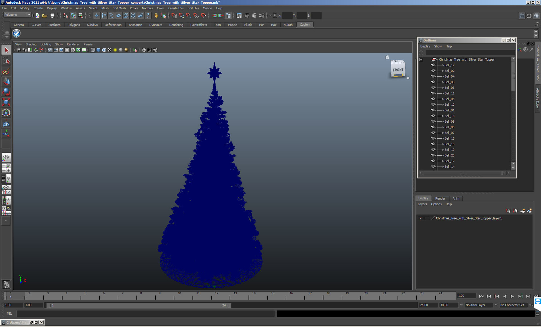 Christmas tree silver star 3D model - TurboSquid 1467453